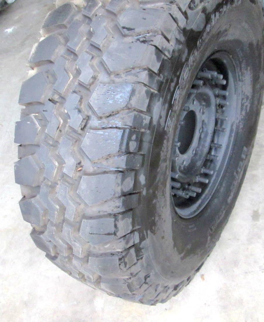 BF Goodrich Baja T/A 37X12.50R16.5LT Radial Tire Mounted on 24 Bolt Rim 100% Tread HMMWV